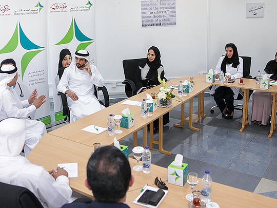 Hamdan receives health officials