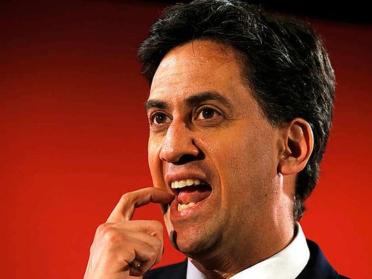 Rivals snigger as Miliband sets promises in stone