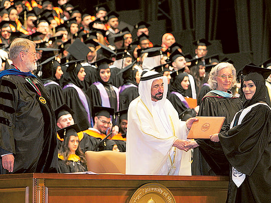 Sultan attends AUS graduation ceremony