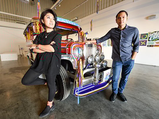 Traditional Filipino art of lettering on display