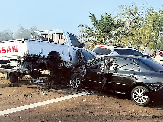 Fog causes 25 car pile-up in Abu Dhabi