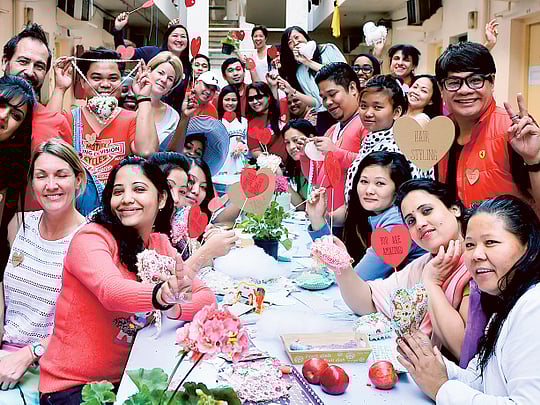 Day of pampering for women workers