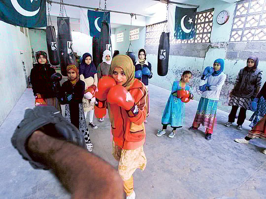 In Pakistan, young female boxers punch through gender barriers