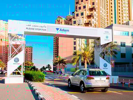 Smart arch in Dubai Silicon Oasis shows student pedestrian names to ...