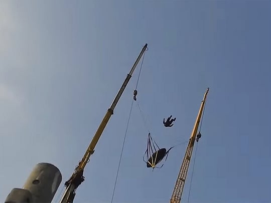 Watch: Human catapult in Dubai