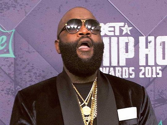 Rick Ross performing in Dubai on Thursday