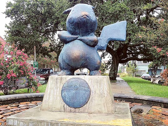 Pokemon statue appears in New Orleans park