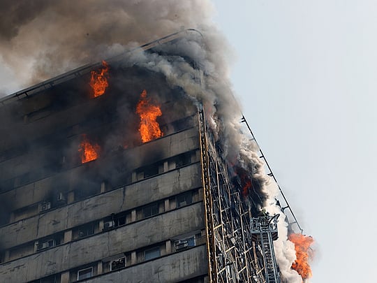 Iran: 30 killed as burning high-rise collapses in Tehran