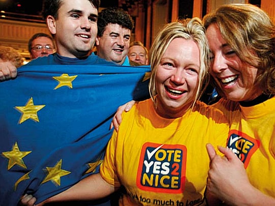 October 20, 2002: Ireland backs European Union expansion