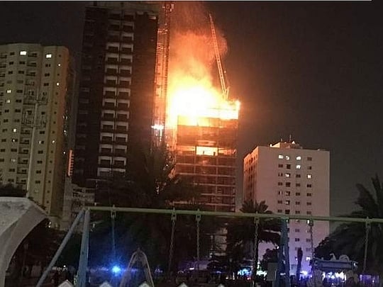 Fire breaks out in Sharjah building
