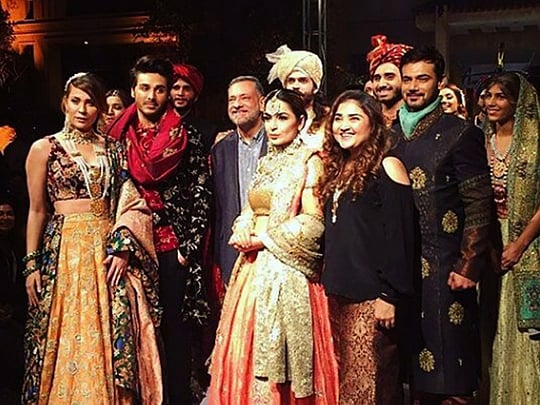 Pakistan’s Huma, Amir Adnan celebrate 27 years in fashion