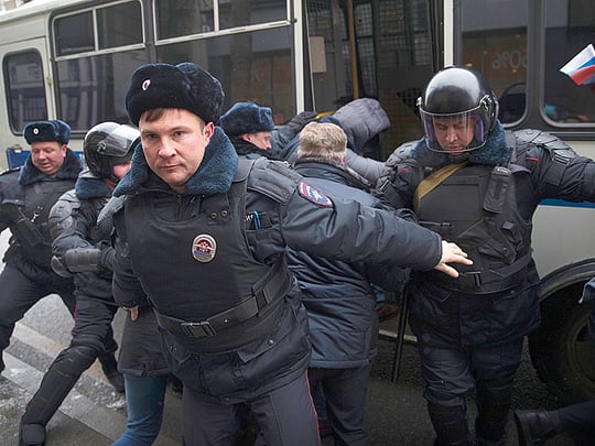 Russian police raid opposition HQ as election protests begin