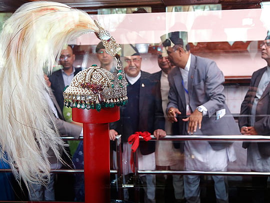 Nepal puts royal crown on display