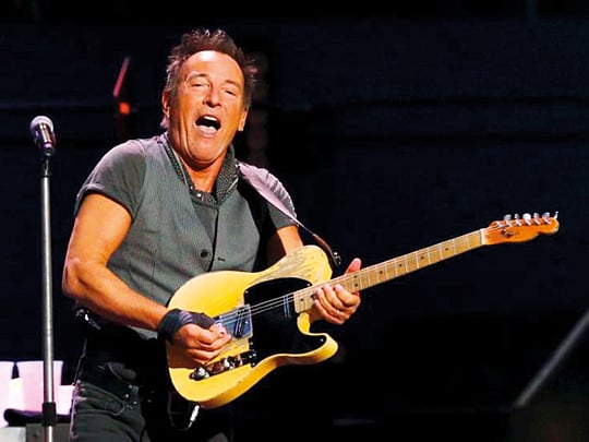 Bruce Springsteen falls during concert in Amsterdam