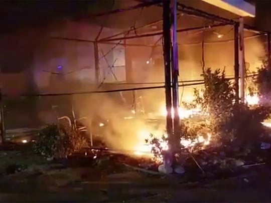 Watch: Civil Defense puts out fire in RAK restaurant