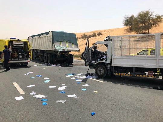 Three killed in an accident on Emirates Road