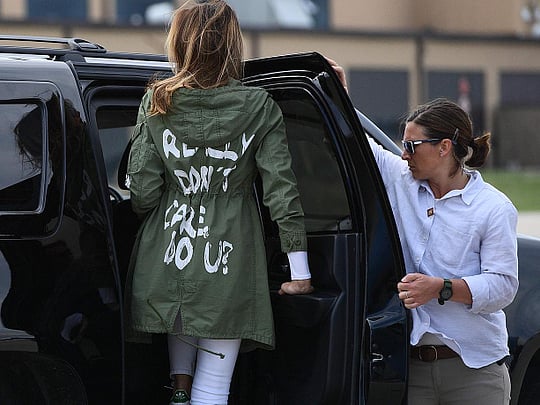 'I really don’t care': Storm over Melania coat