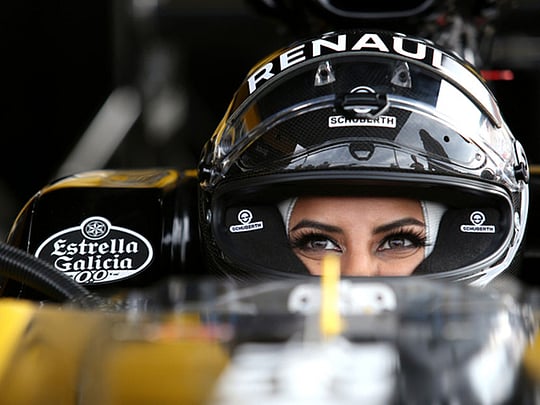 Saudi woman Aseel Al Hamad sets symbolic record on F1 track
