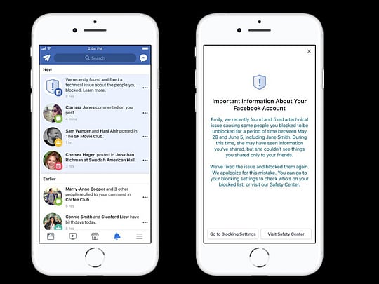 Security breach! Facebook bug unblocks people