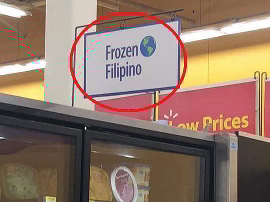 'Frozen Filipino' at retail giant?