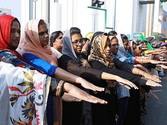 After flood-time unity, Kerala begins 2019 with a wall