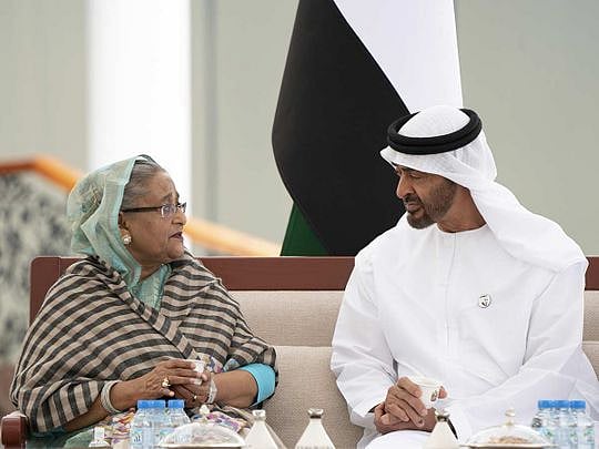 Mohammad Bin Zayed receives Prime Minister of Bangladesh Shaikha Hasina