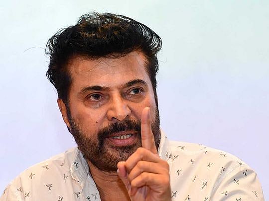 Mammootty in Abu Dhabi for Madhura Raja trailer release