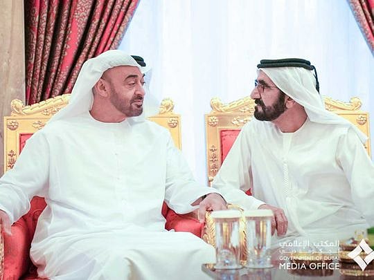 Mohammad Bin Rashid receives Mohammad Bin Zayed