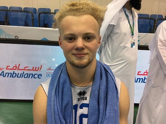 Cameron Swan, 19, managed a wry smile trying to hide the disappointment ...