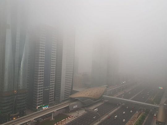 UAE weather: Thick fog formation in the UAE, NCM issues warning