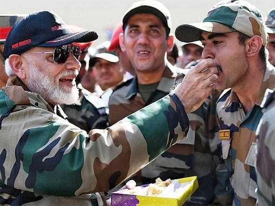 In Pictures: PM Narendra Modi celebrated Diwali with the Indian Army