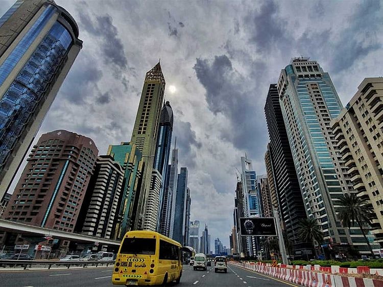 Dubai Building on Sheikh Zayed Road Hit by Debris from Air Defence ...
