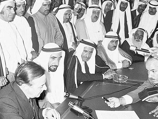 A timeline of key milestones in UAE history