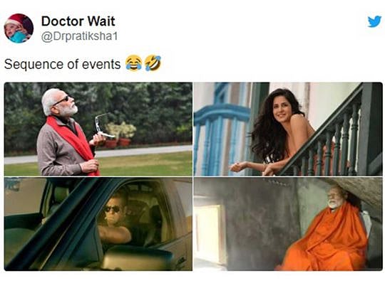 Indian Prime Minister Narendra Modi posted a solar-eclipse photo, see ...