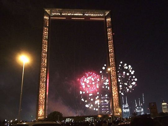 Dubai Frame welcomes 2020 with fireworks