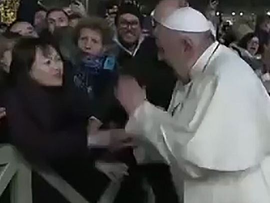 Watch: Pope Francis slaps female devotee, says sorry later
