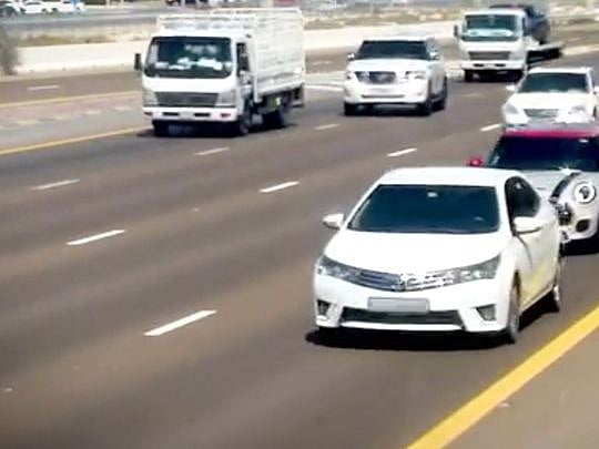 Police in Abu Dhabi make two seconds the tailgating safe distance