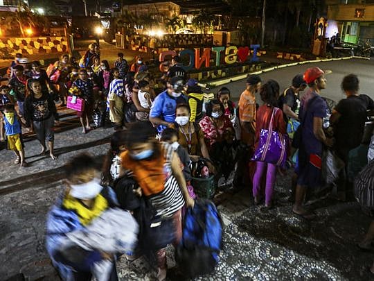 Taal volcano: Residents told to use underwear as masks