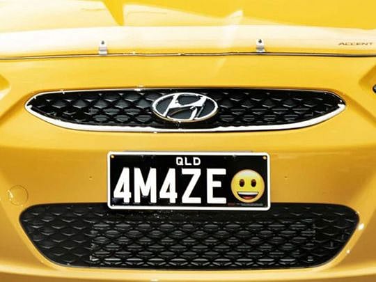 Smiley face! Would you like an emoji on your car’s license plate?