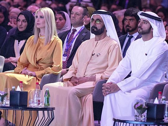Sheikh Mohammed, Hamdan and Ivanka Trump attend Global Women's Forum ...