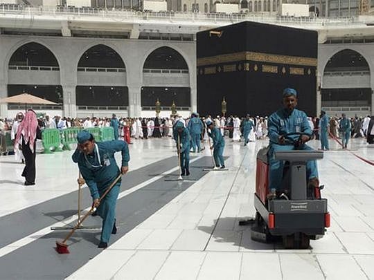 Coronavirus: Watch pictures of Kaaba being cleaned