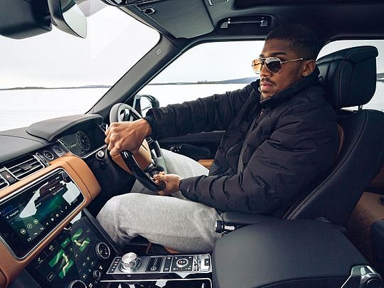 Watch: Anthony Joshua drifts a Range Rover on ice!