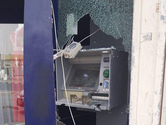 Two arrested in Ajman for destroying ATM machine