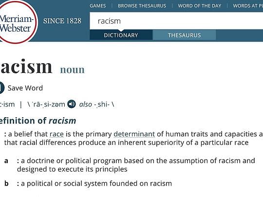 Meaning of racism is finally evolving