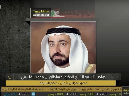 Sharjah Ruler Sheikh Sultan calls on Arabs to support Lebanon
