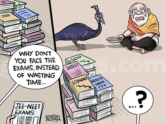 Cartoons from Satish Acharya: Indian Prime Minister Narendra Modi feeds ...