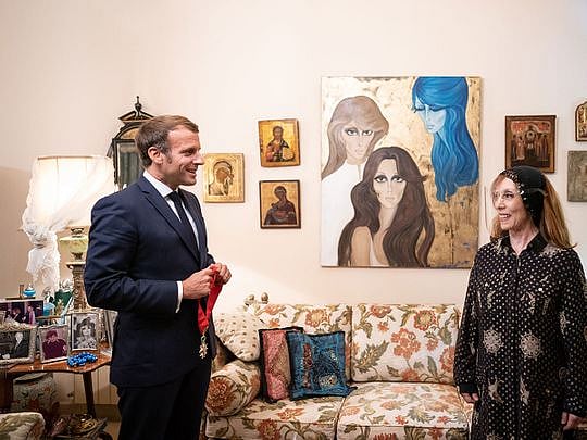 Legendary Lebanese singer Fairouz wears Elie Saab and dines with French ...