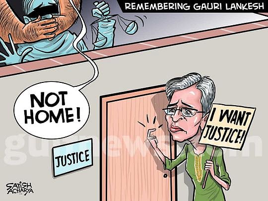 Cartoon from Satish Acharya: Remembering Indian journalist Gauri ...