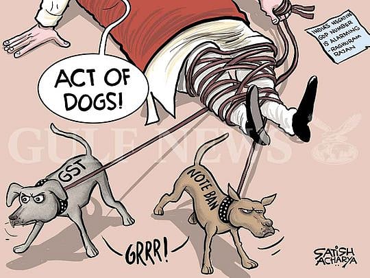 Cartoon from Satish Acharya: India’s GDP data frightening