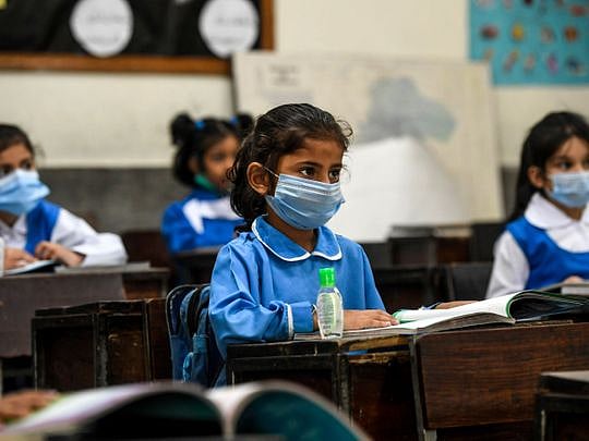 In Pictures: Pakistan primary schools reopen with strict safety rules